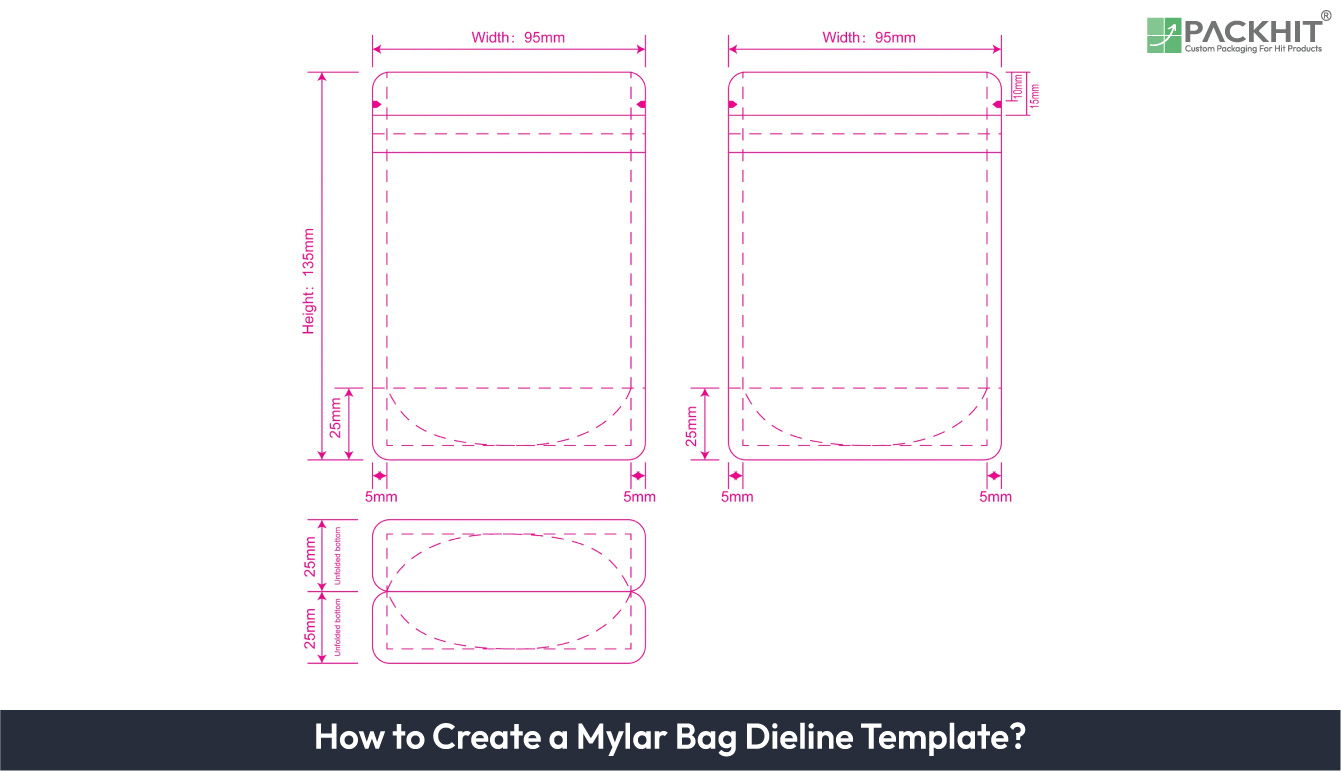 How to Create a Mylar Bag Dieline Template?