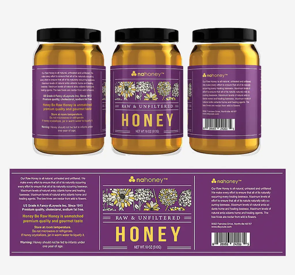 Custom Honey Jar Labels | Packhit.com